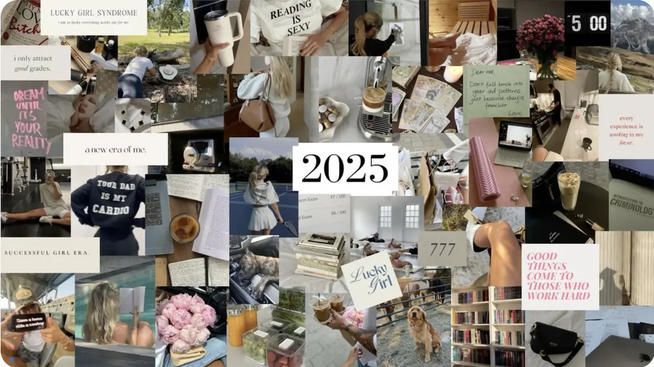 Dream Big, Sparkle Bright: A Mood Board for Your 2025 Goals – Malibu Sunday